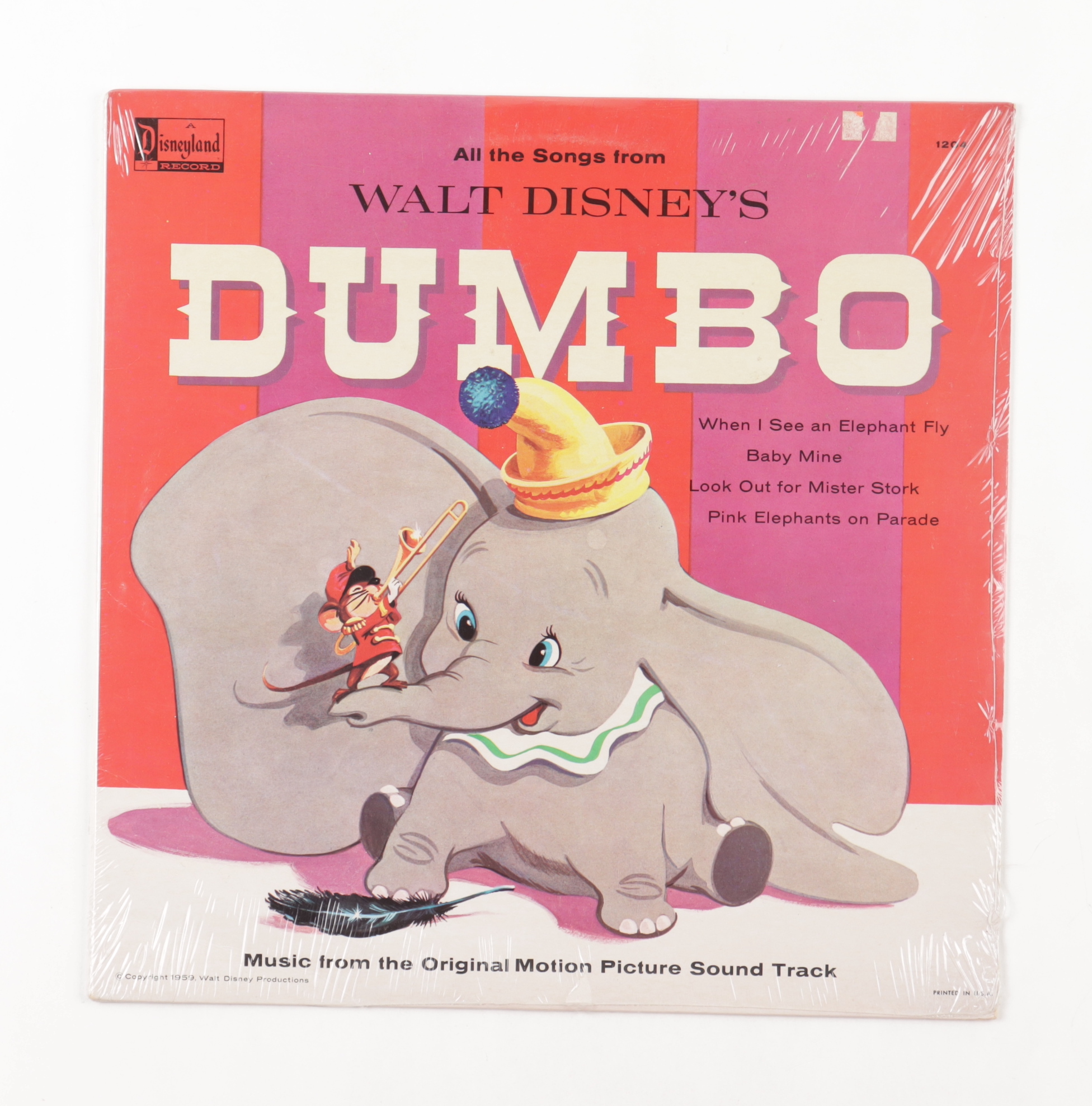 1963 Walt Disney's "Dumbo" Original Motion Picture Soundtrack LP ...