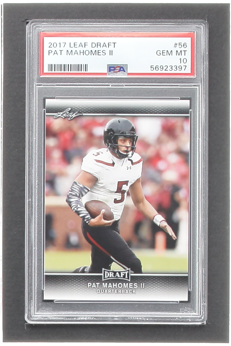 Patrick Mahomes II 2017 Leaf Draft #56 RC (PSA 10) | Pristine Auction