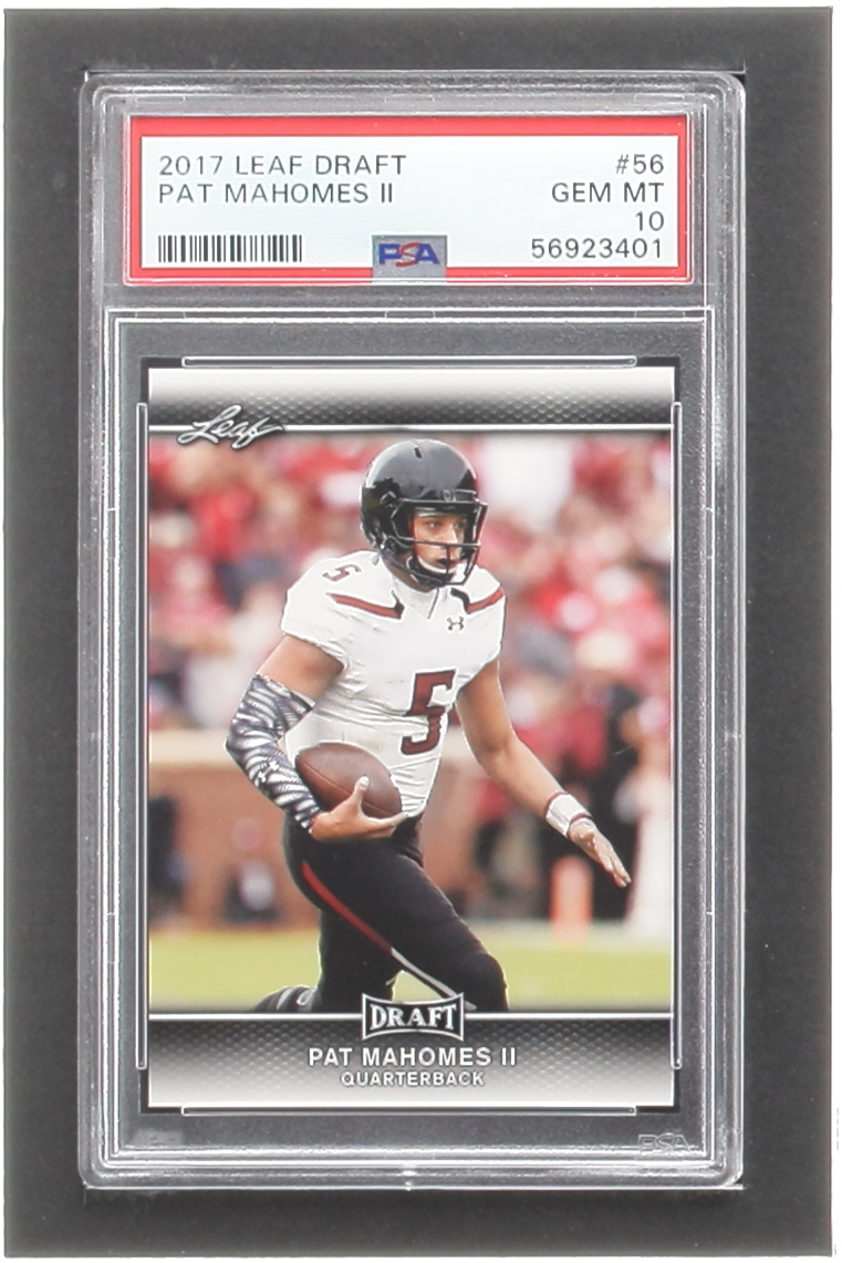 Patrick Mahomes II 2017 Leaf Draft #56 RC (PSA 10) | Pristine Auction