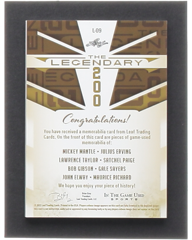 Mickey Mantle / Julius Erving / Lawrence Taylor / Satchel Paige / Bob ...