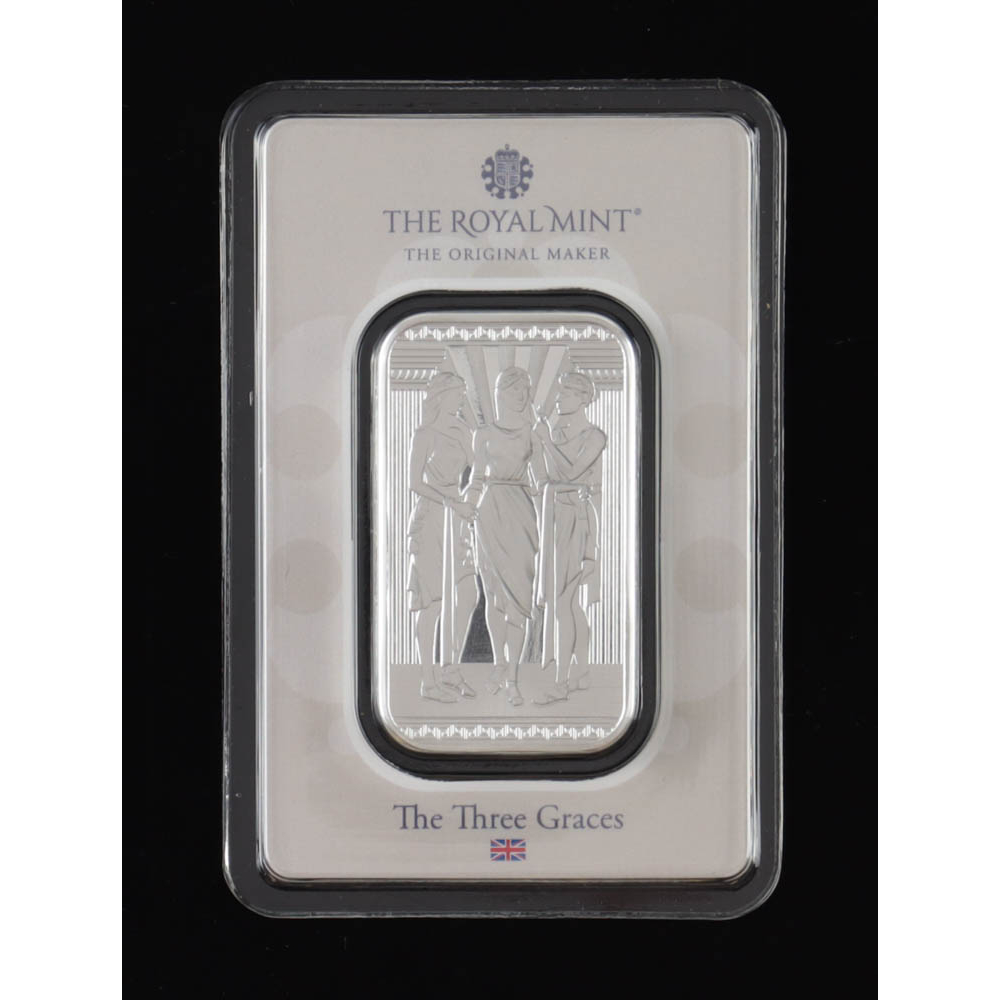 1 Oz .999 Fine Silver "The Three Graces" The Royal Mint Silver Bullion ...