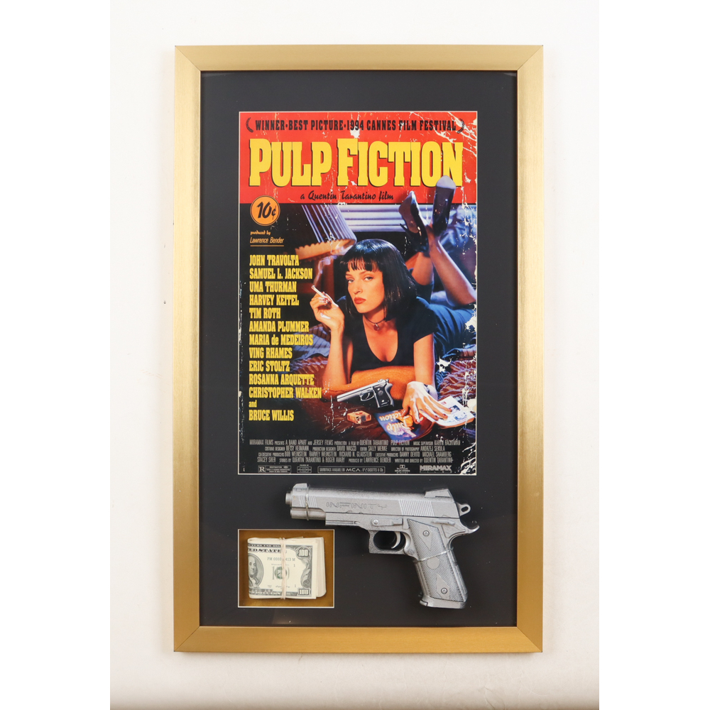 "Pulp Fiction" Custom Framed Movie Poster Display with Movie Prop ...