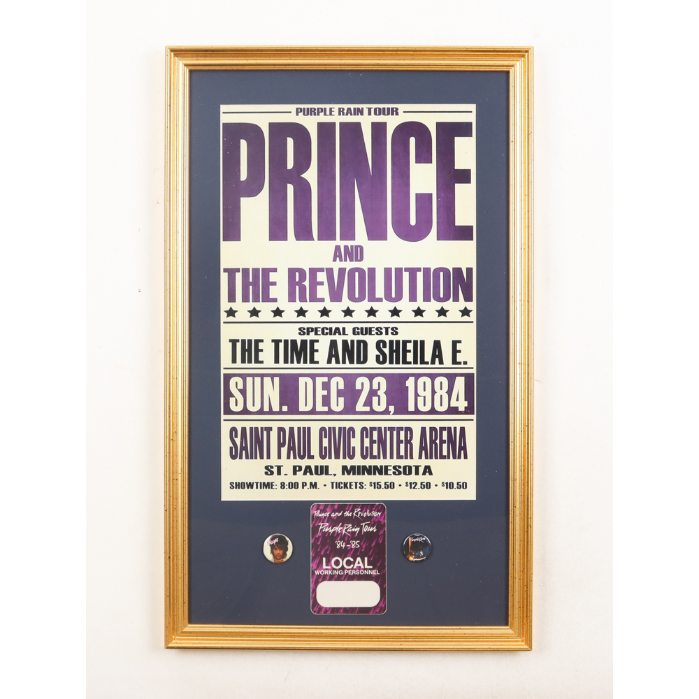 "Prince and The Revolution: Purple Rain Tour" Custom Framed Tour Poster ...