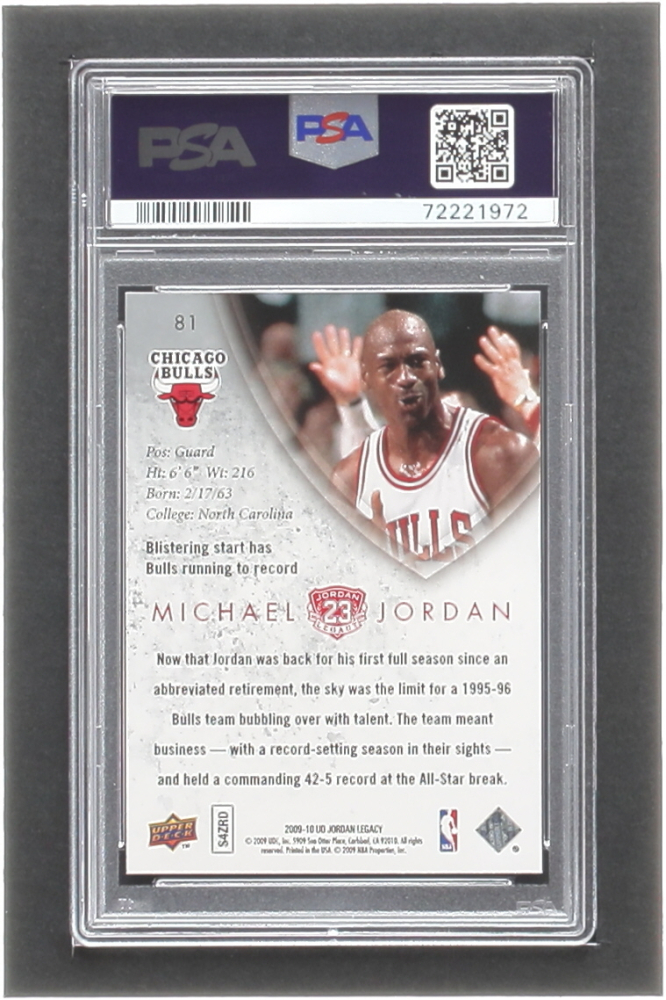 Michael Jordan 2009-10 Upper Deck Michael Jordan Legacy Collection Gold ...