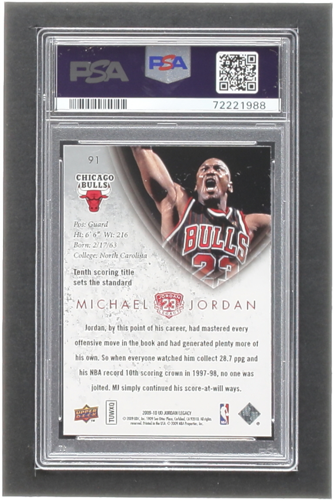 Michael Jordan 2009-10 Upper Deck Michael Jordan Legacy Collection Gold ...