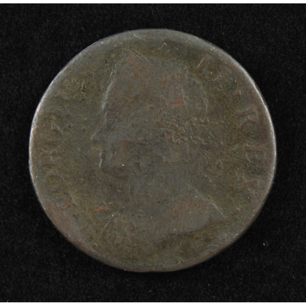 George II 1753 Great Britain Copper Half Penny Colonial Copper Coin | Pristine Auction