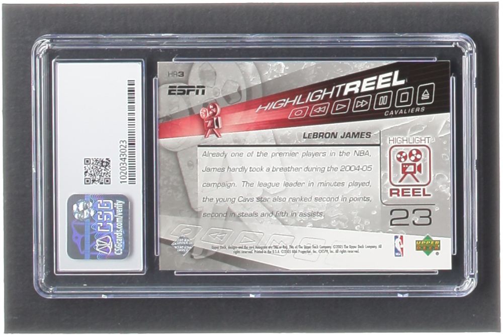 LeBron James 2005-06 Upper Deck ESPN Highlight Reel #HR3 (CSG 9 ...