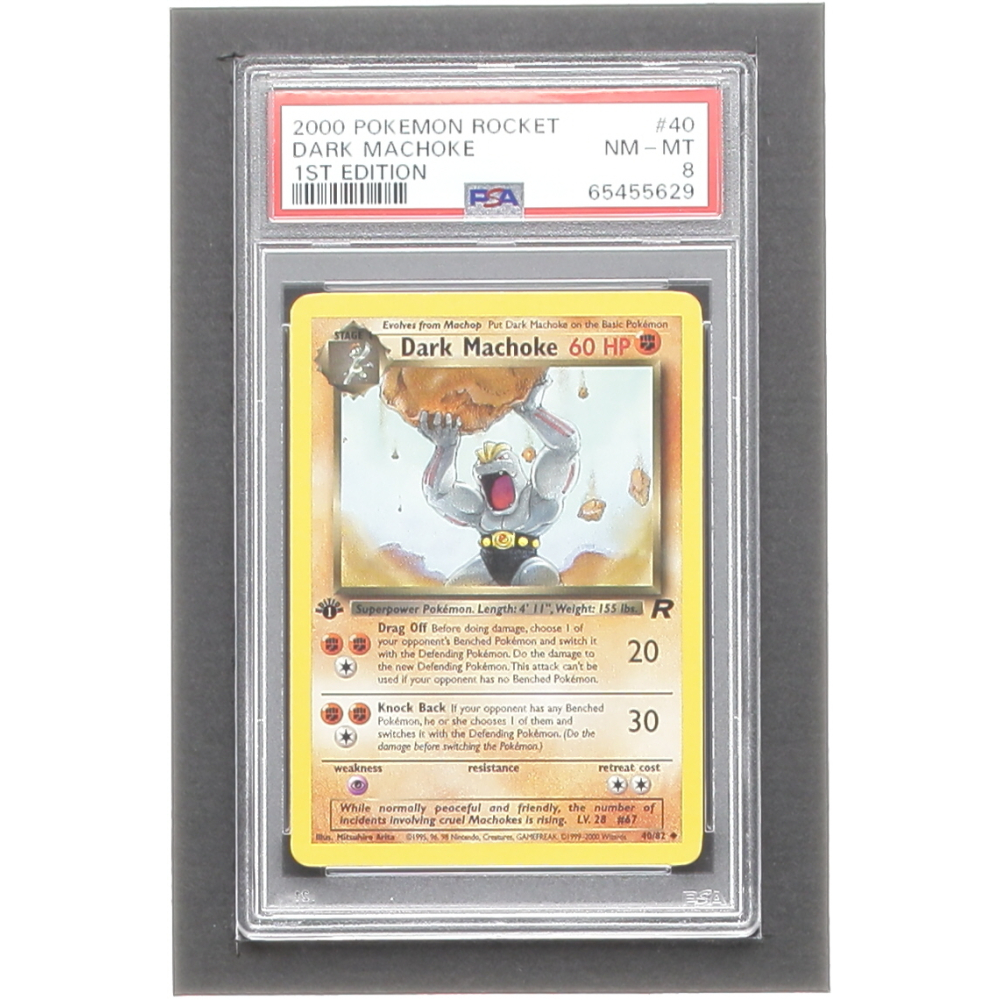 Dark Machoke 2000 Pokemon Team Rocket 1st Edition #40 (PSA 8 ...