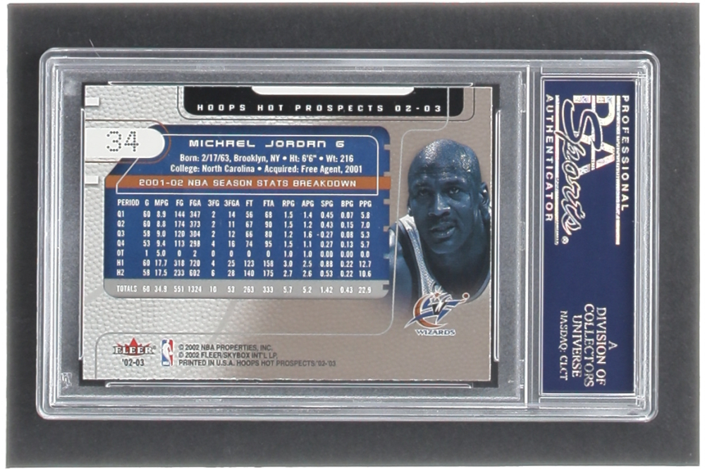 Michael Jordan 2002-03 Hoops Hot Prospects #34 (PSA 10) | Pristine Auction