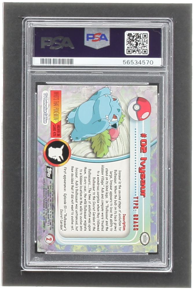 Ivysaur 1999 Topps Pokemon TV Animation Series 1 #2 (PSA 9) | Pristine Auction