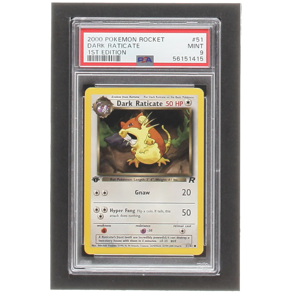 Dark Raticate 2000 Pokemon Team Rocket 1st Edition #51 (PSA 9 ...