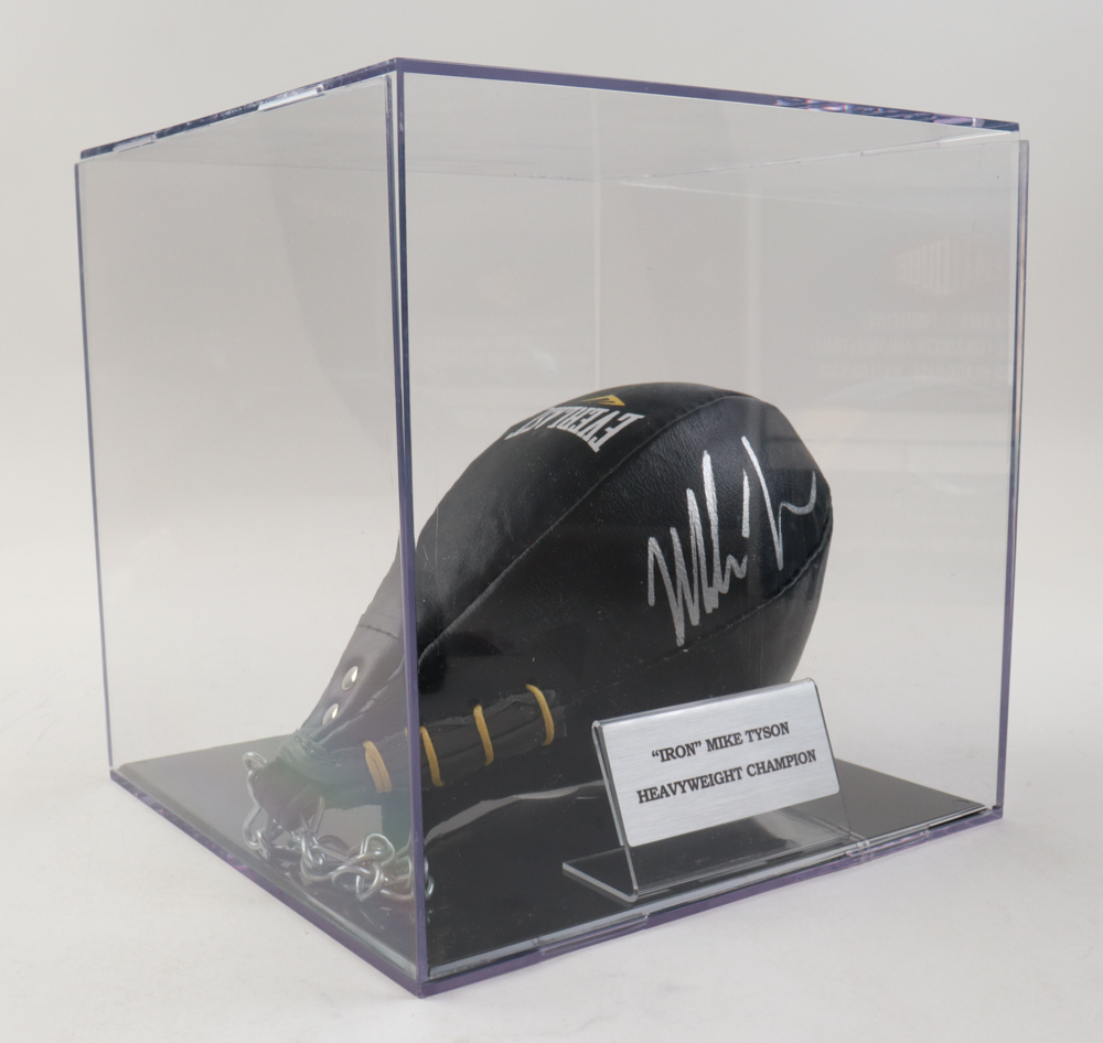 Mike Tyson Signed Everlast Speed Bag with Display Case (JSA & Tyson ...
