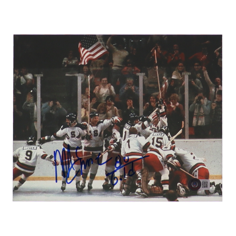 Mike Eruzione Signed Team USA 8x10 Photo (Beckett) | Pristine Auction