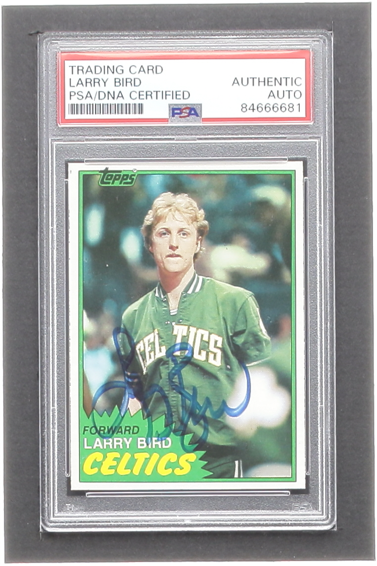 Larry Bird Signed 1981-82 Topps #4 (PSA) | Pristine Auction