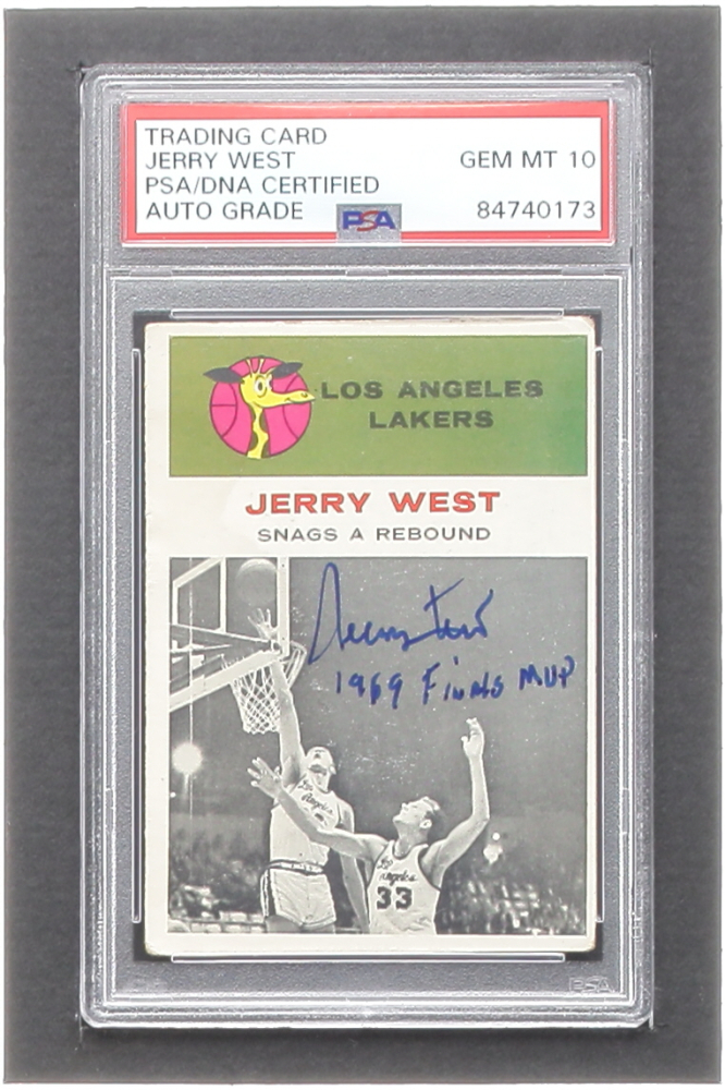 Jerry West Signed 1961-62 Fleer #43 RC Inscribed "1969 Finals MVP" (PSA ...