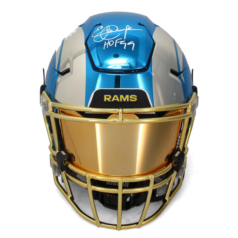 Eric Dickerson Signed Rams Chromed Authentic Helmet Inscribed "HOF 99 ...