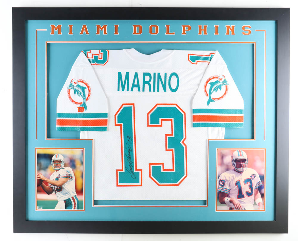 Dan Marino Signed Custom Framed Jersey Display (UDA) | Pristine Auction