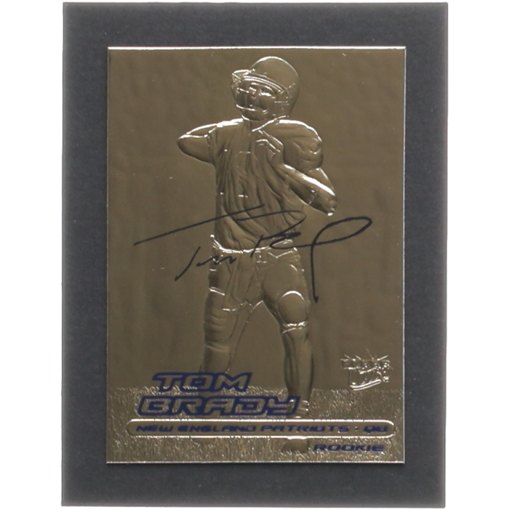 Tom Brady 2000 Fleer Ultra 23KT Gold Black Metallic Signature Series RC ...
