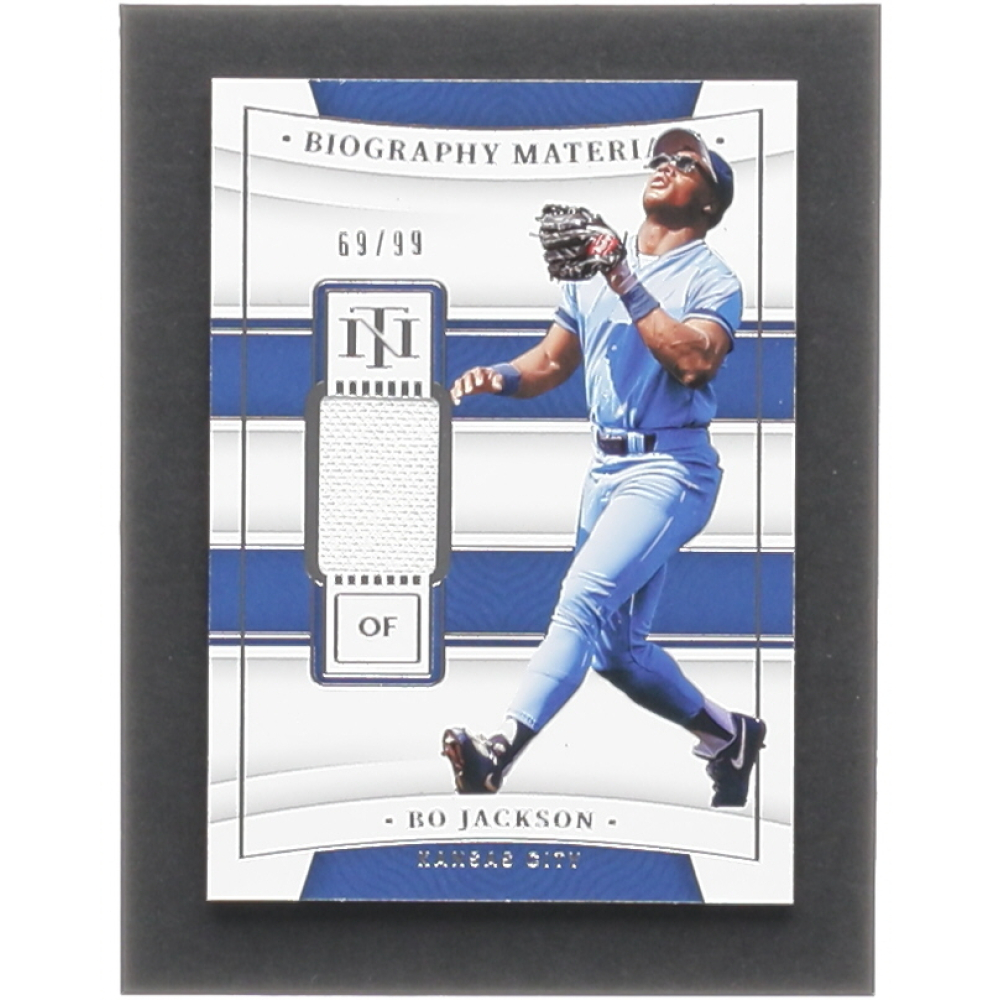 Bo Jackson 2022 Panini National Treasures Biography Materials #9 #69/99 ...