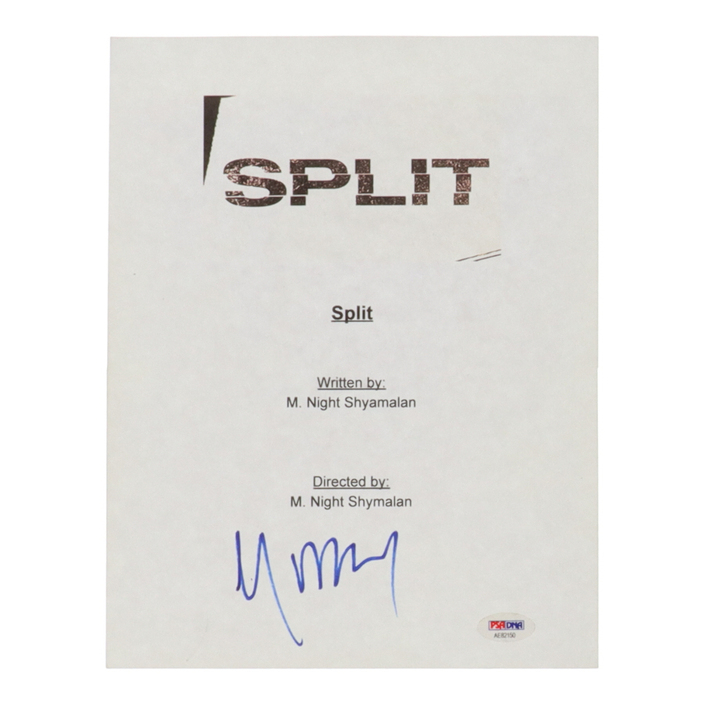 M. Night Shyamalan Signed "Split" Movie Script Cover (PSA) | Pristine ...