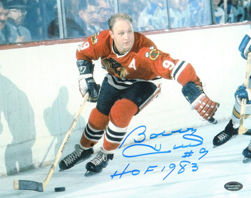 Bobby Hull Signed Blackhawks 8x10 Photo Inscribed "HOF 1983" (Schwartz ...