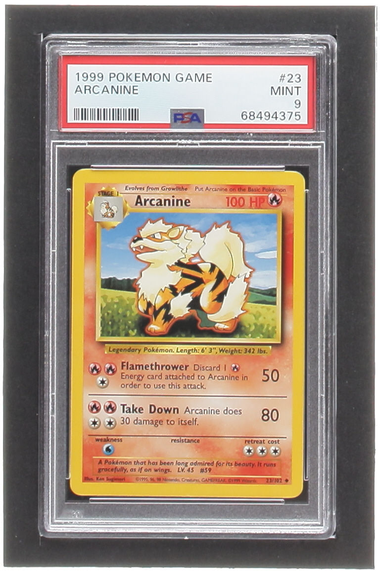 Arcanine Pokemon 1999 Base Unlimited #23 (PSA 9) | Pristine Auction