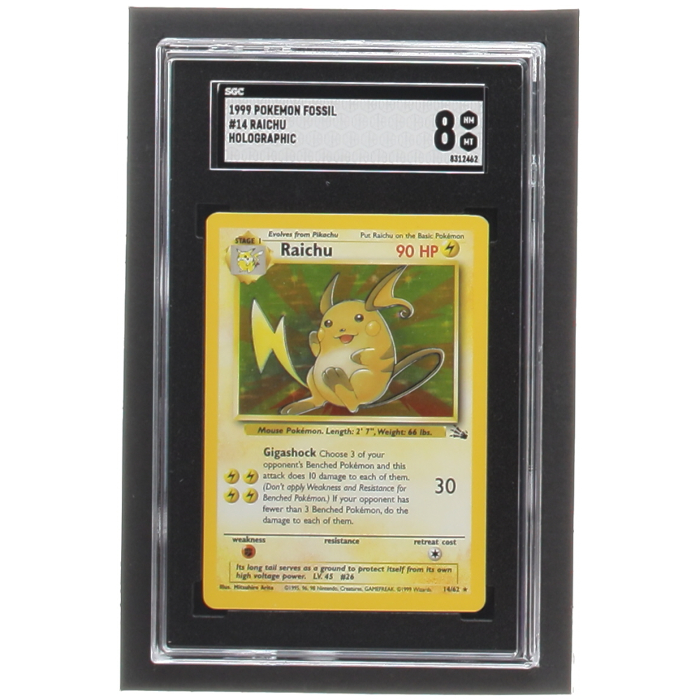 Raichu Pokemon 1999 Fossil #14 Holo (SGC 8) | Pristine Auction