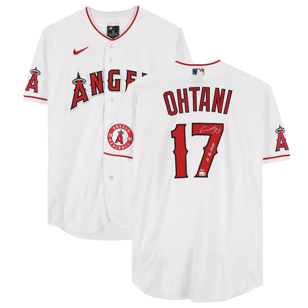 Shohei Ohtani Signed Angels Jersey Jersey Inscribed "21 AL MVP ...