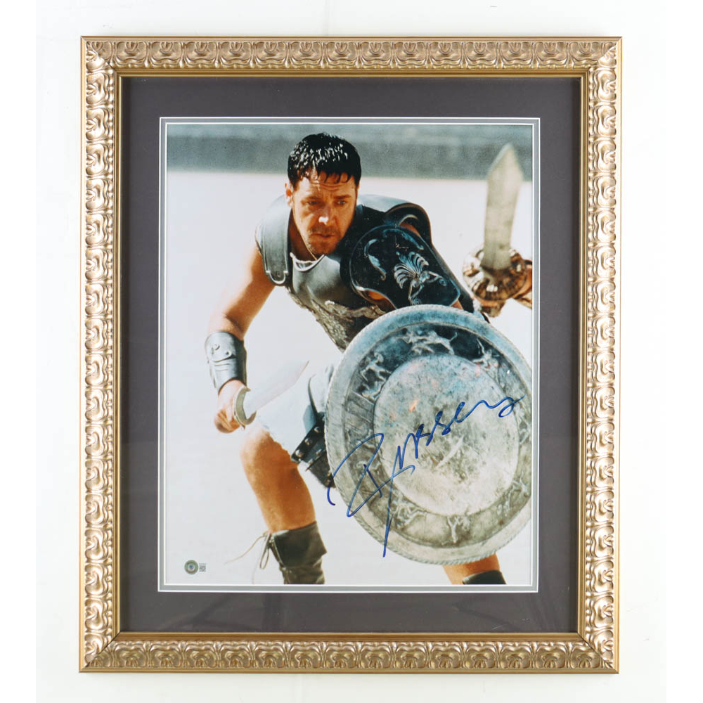 Russell Crowe Signed "Gladiator" Custom Framed Photo Display (Beckett ...