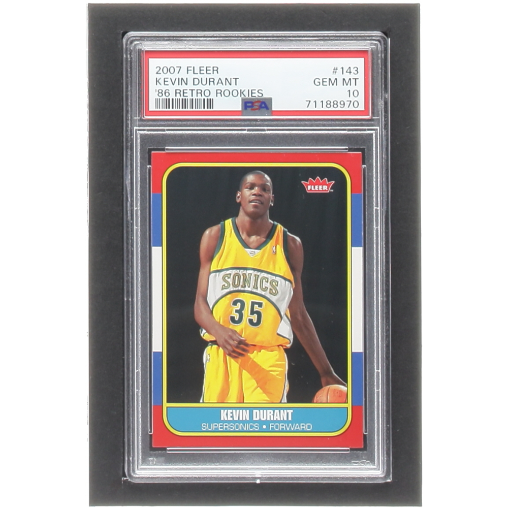 Kevin Durant 2007-08 Fleer 1986-87 Rookies #143 RC (PSA 10) | Pristine ...