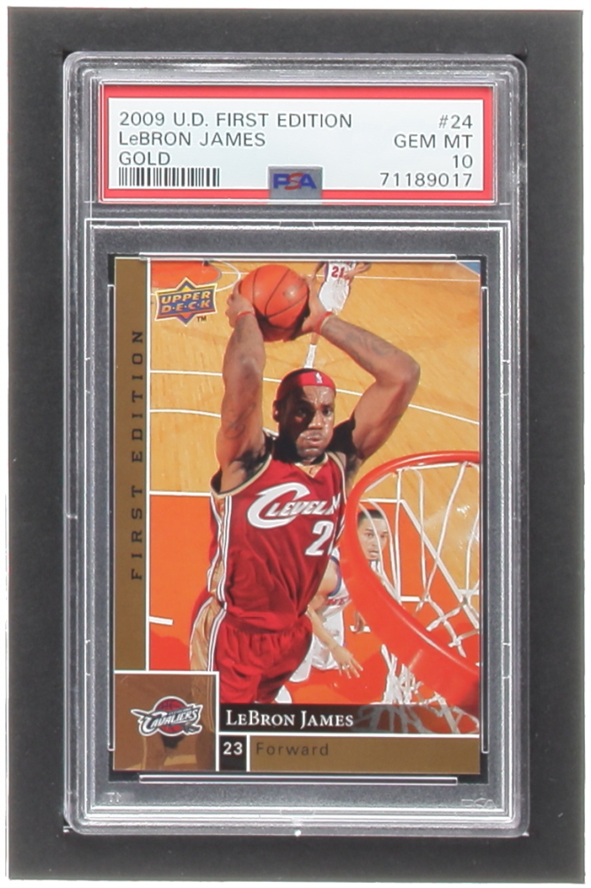 LeBron James 2009-10 Upper Deck First Edition Gold #24 (PSA 10 ...
