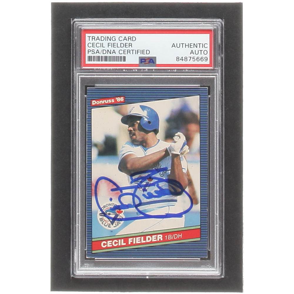 Cecil Fielder Signed 1986 Donruss #512 RC (PSA) | Pristine Auction