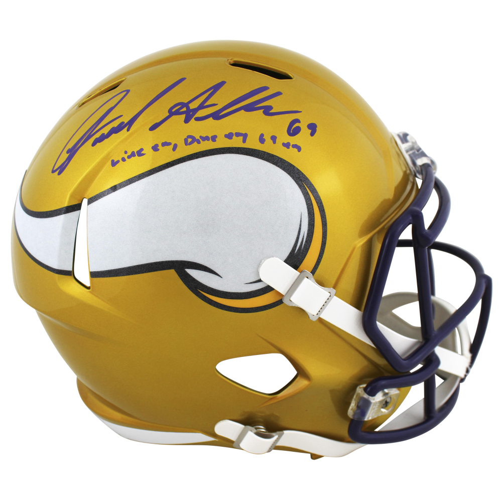 Jared Allen Signed Vikings Full-Size Flash Alternate Speed Helmet with ...