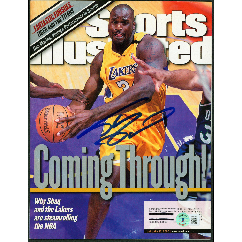 Shaquille O'Neal Signed 2000 Sports Illustrated Magazine (Beckett ...