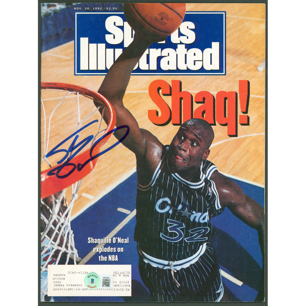 Shaquille O'Neal Signed 1992 Sports Illustrated Magazine (Beckett) | Pristine Auction