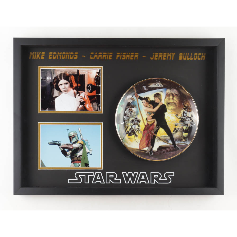 Carrie Fisher, Jeremy Bulloch, and Mike Edmonds Signed "Star Wars ...