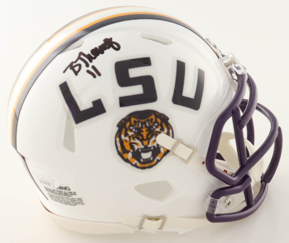Brian Thomas Jr. Signed LSU Tigers Speed Mini Helmet (JSA) | Pristine ...