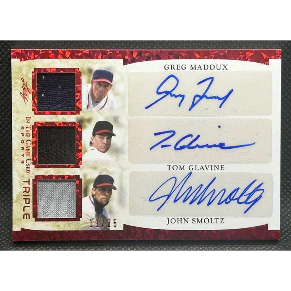 Greg Maddux / Tom Glavine / John Smoltz 2022 ITG Used Sports Triple ...