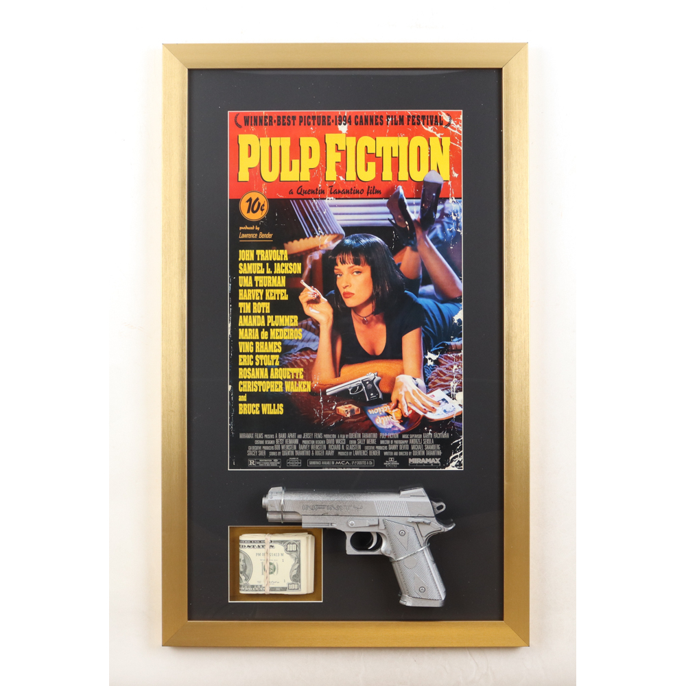 "Pulp Fiction" Custom Framed Movie Poster Display with Movie Prop ...