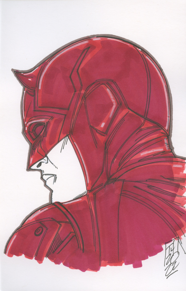 Daredevil | Marvel Comics - Signed ORIGINAL Drawing by Tom Hodges (1/1 ...