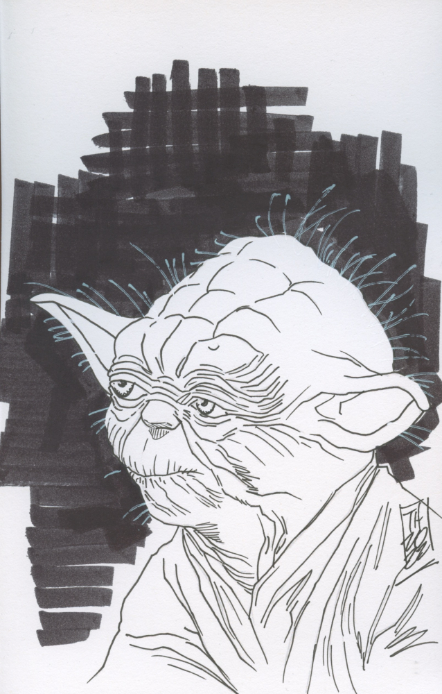Yoda | Star Wars - Signed ORIGINAL Drawing by Tom Hodges (1/1 ...