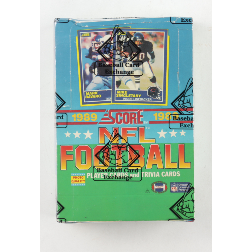1989 Score Football Wax Box of (36) Packs (BBCE) | Pristine Auction