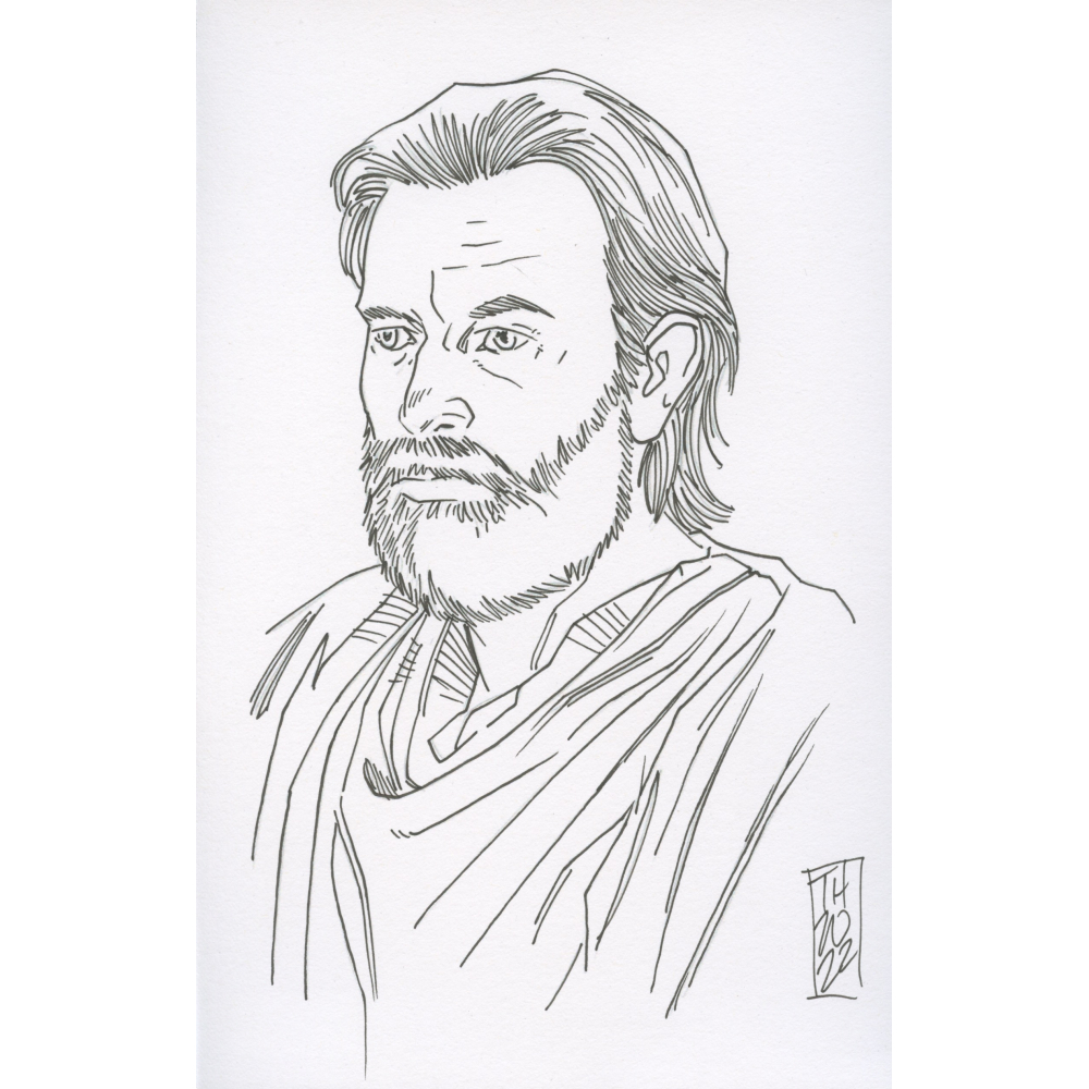 Obi-Wan Kenobi | Star Wars - Signed ORIGINAL Drawing by Tom Hodges (1/1 ...