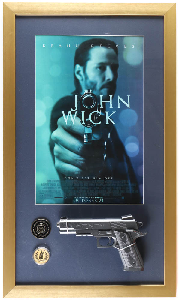 "John Wick" Custom Framed Movie Poster Display with Movie Prop Replica ...