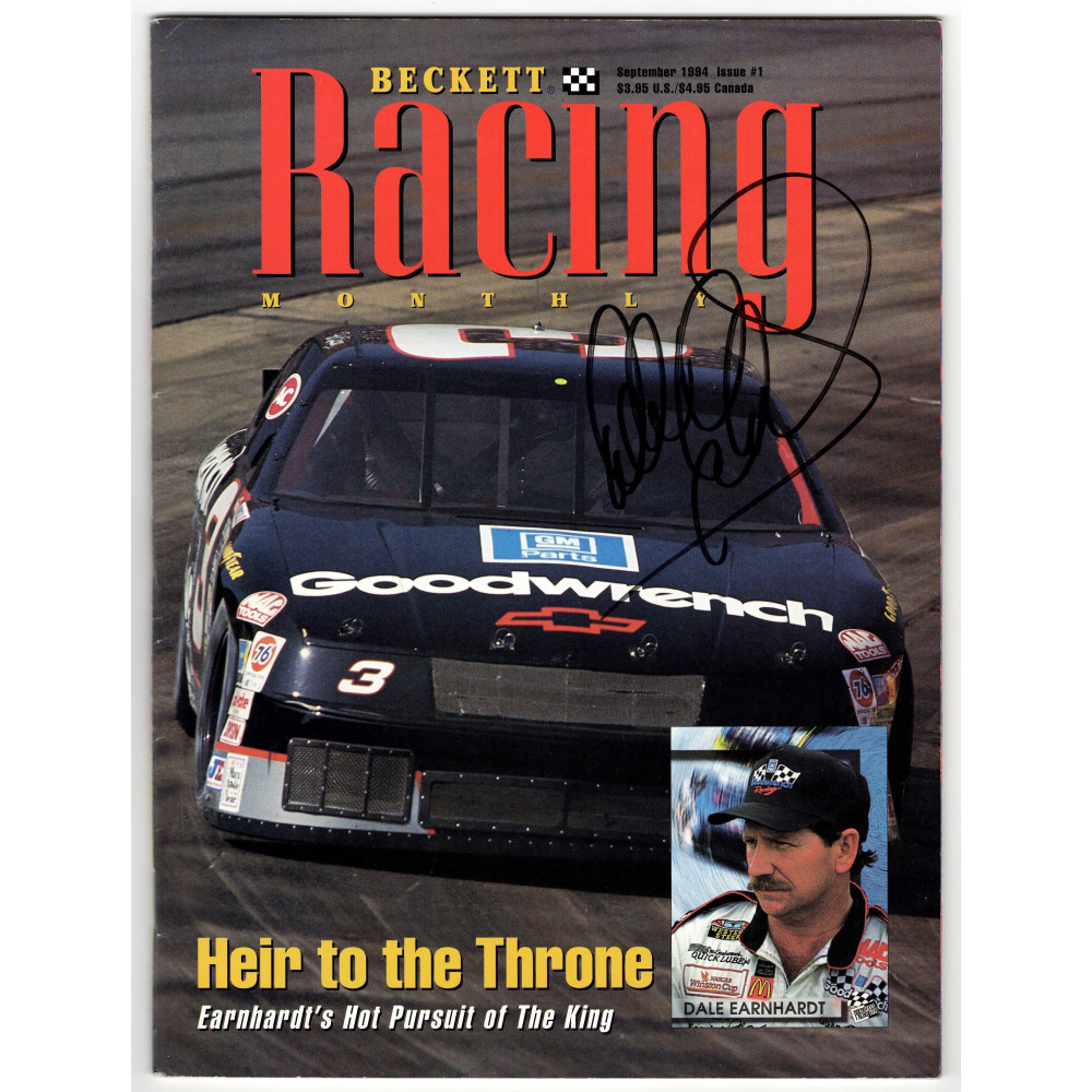 1994 "Beckett Racing" Magazine Cover Issue #1 Signed by Dale Earnhardt ...