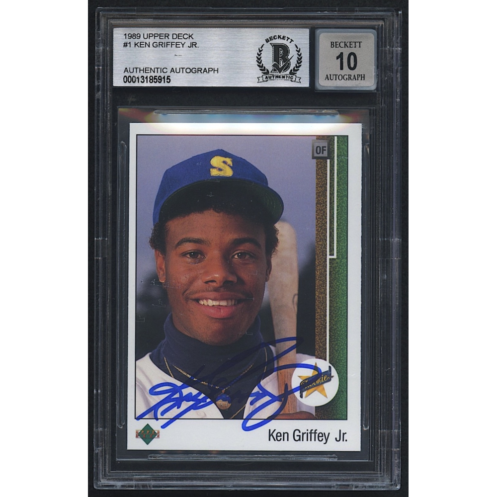 Ken Griffey Jr. Signed 1989 Upper Deck #1 RC (BGS | Autograph Graded 10 ...
