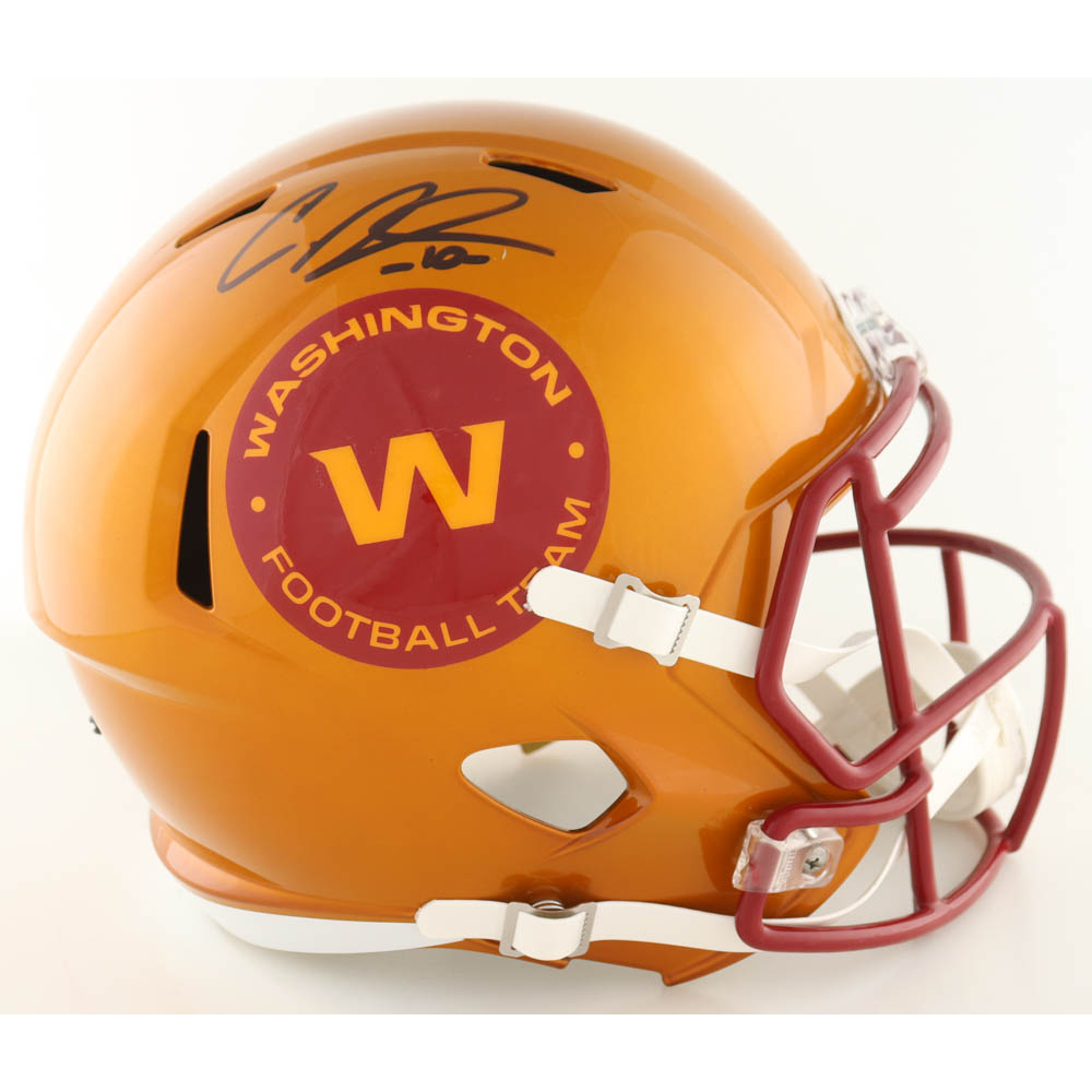 Curtis Samuel Signed Commanders Flash Alternate Full-Size Speed Helmet ...