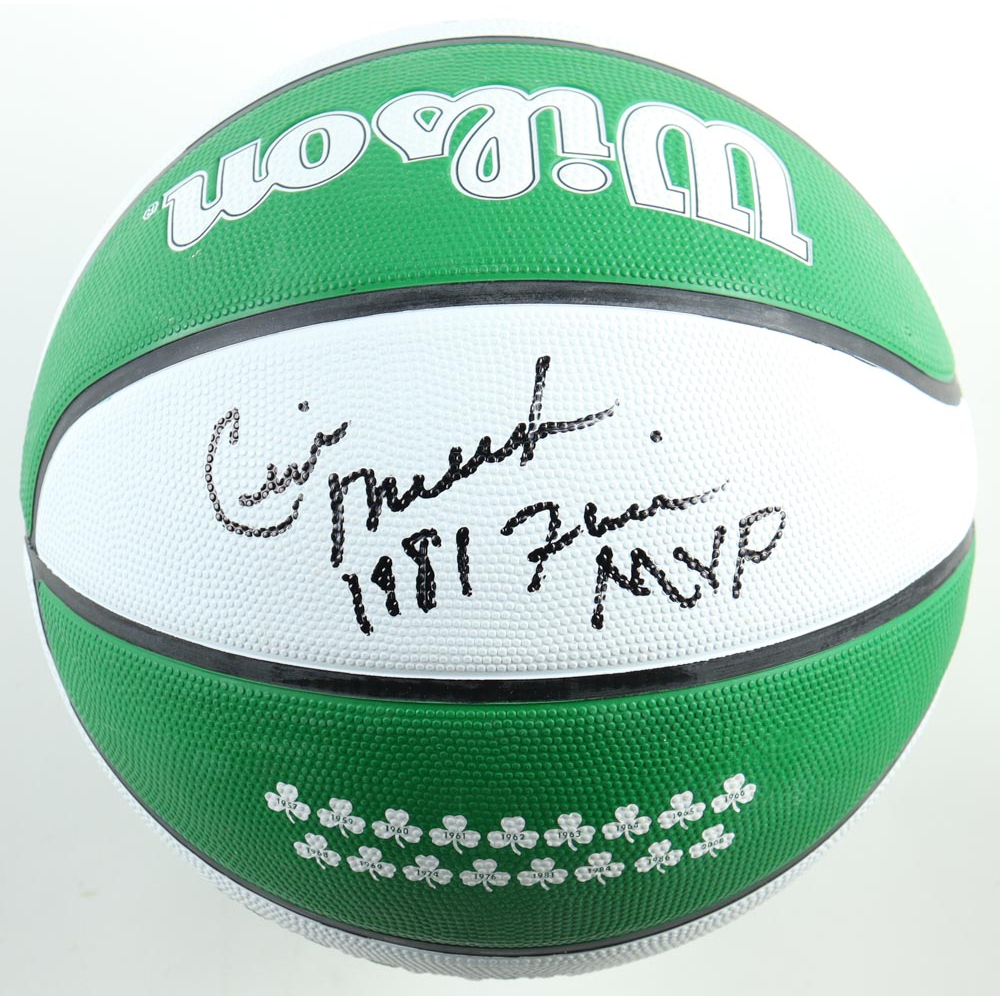Cedric Maxwell Signed Celtics Logo Basketball Inscribed "1981 Finals ...