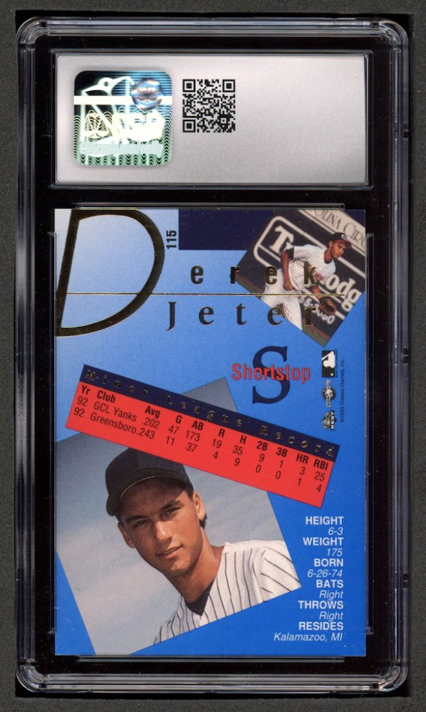Derek Jeter 1993 Classic/Best Gold #115 (CSG 8) | Pristine Auction