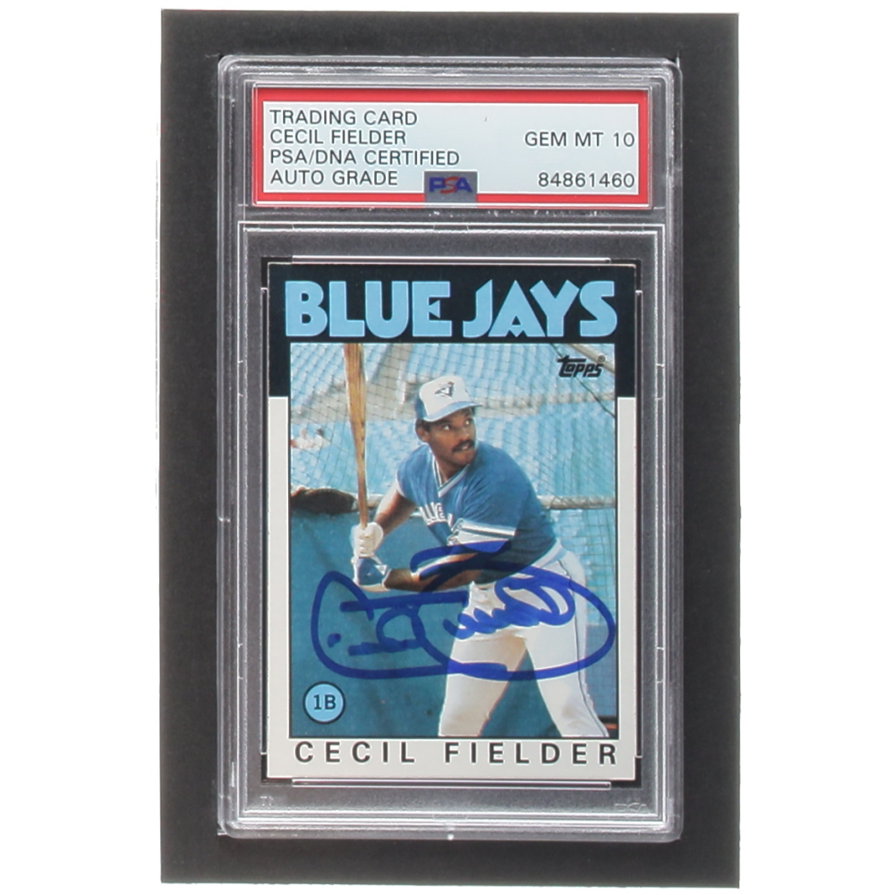 Cecil Fielder Signed 1986 Topps #386 RC (PSA) | Pristine Auction